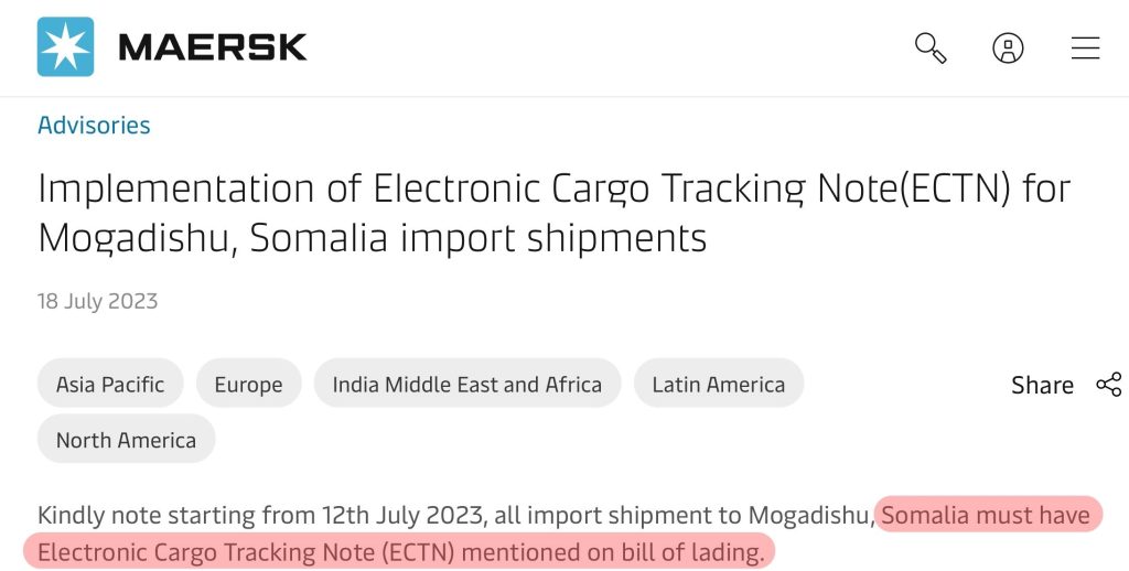 Somalia - CTN - ITR Logistics and Trade